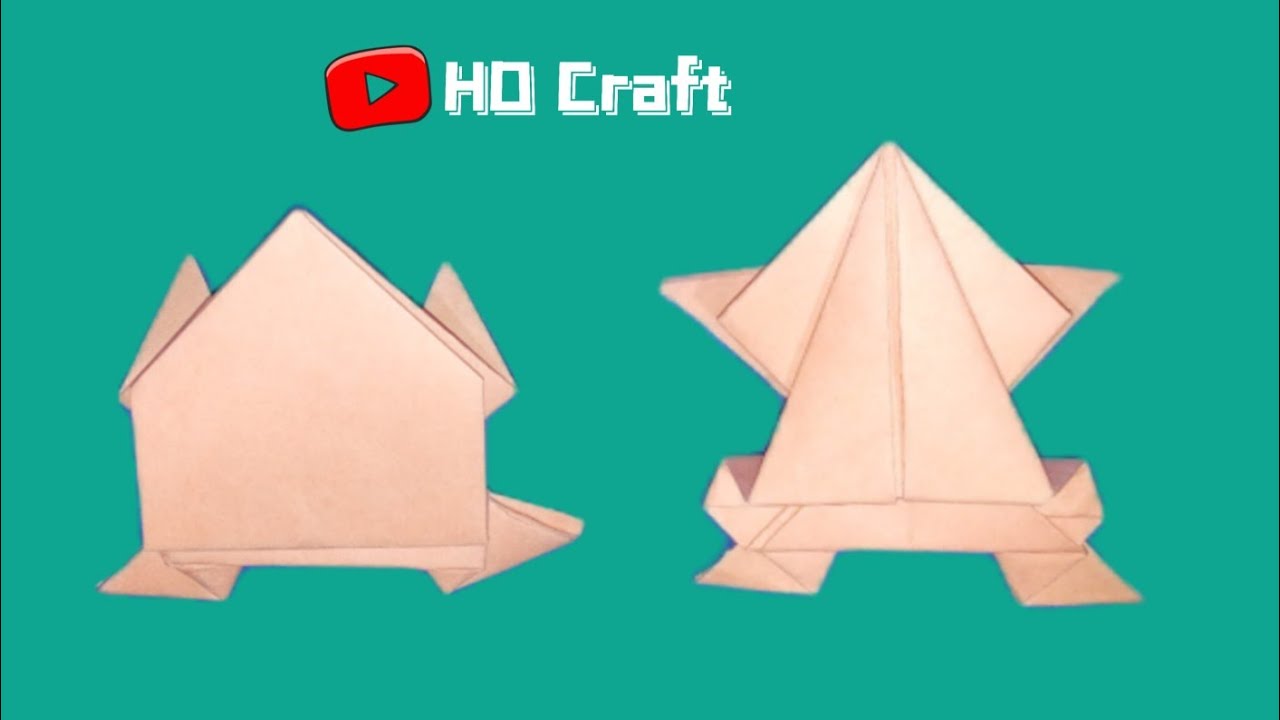 DIY Origami Jumping Frog | Paper Folding Frog Making | Easy Paper Craft ...