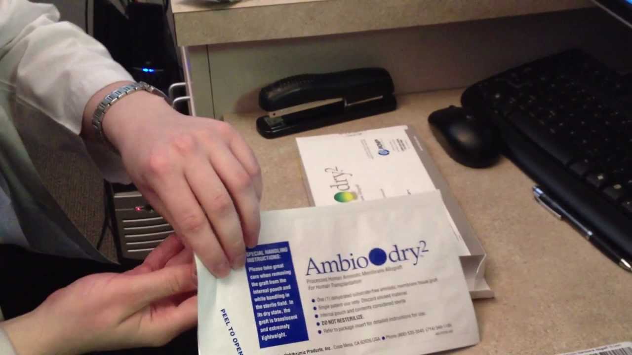 AmbioDisk amniotic membrane contact lens patient #2 (FL ...