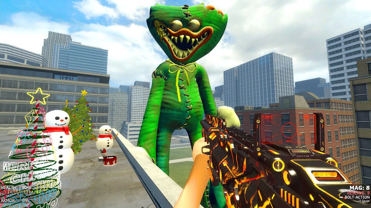TERRIFYING XMAS! SCARY ZOMBIE HUGGY WUGGY FROM POPPY PLAYTIME TAKES THE ...