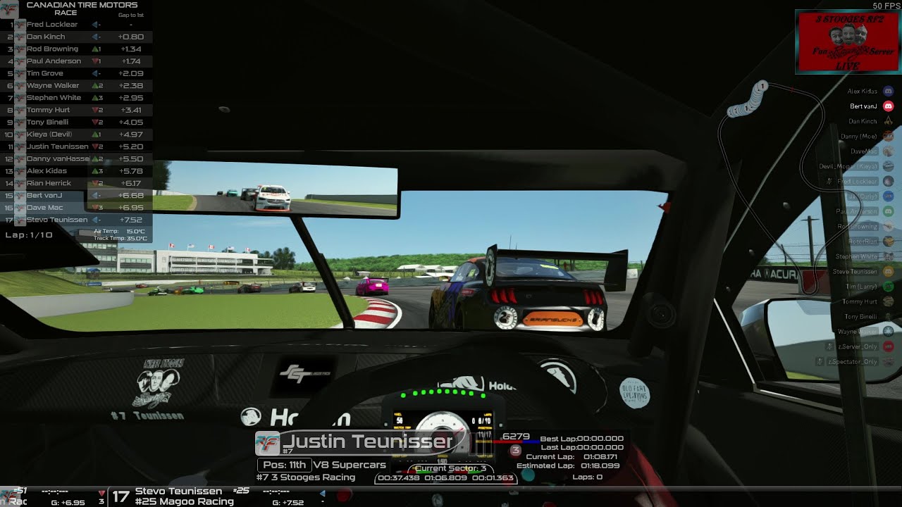 2023 02 25 rfactor 2 mod FVR v8 Supercars Canadian Tire Motorsport Park Race 5 - YouTube