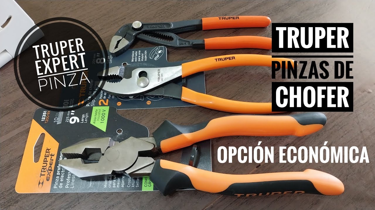 Pinzas truper Expert de electricista T200-9X y de chofer PCH-8 - YouTube