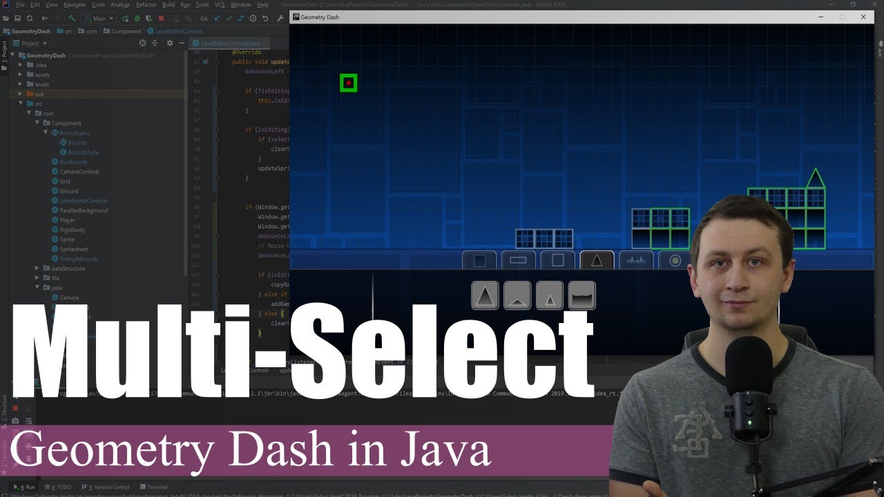 Multi Select In Level Editor Coding Geometry Dash In Java 26 Youtube