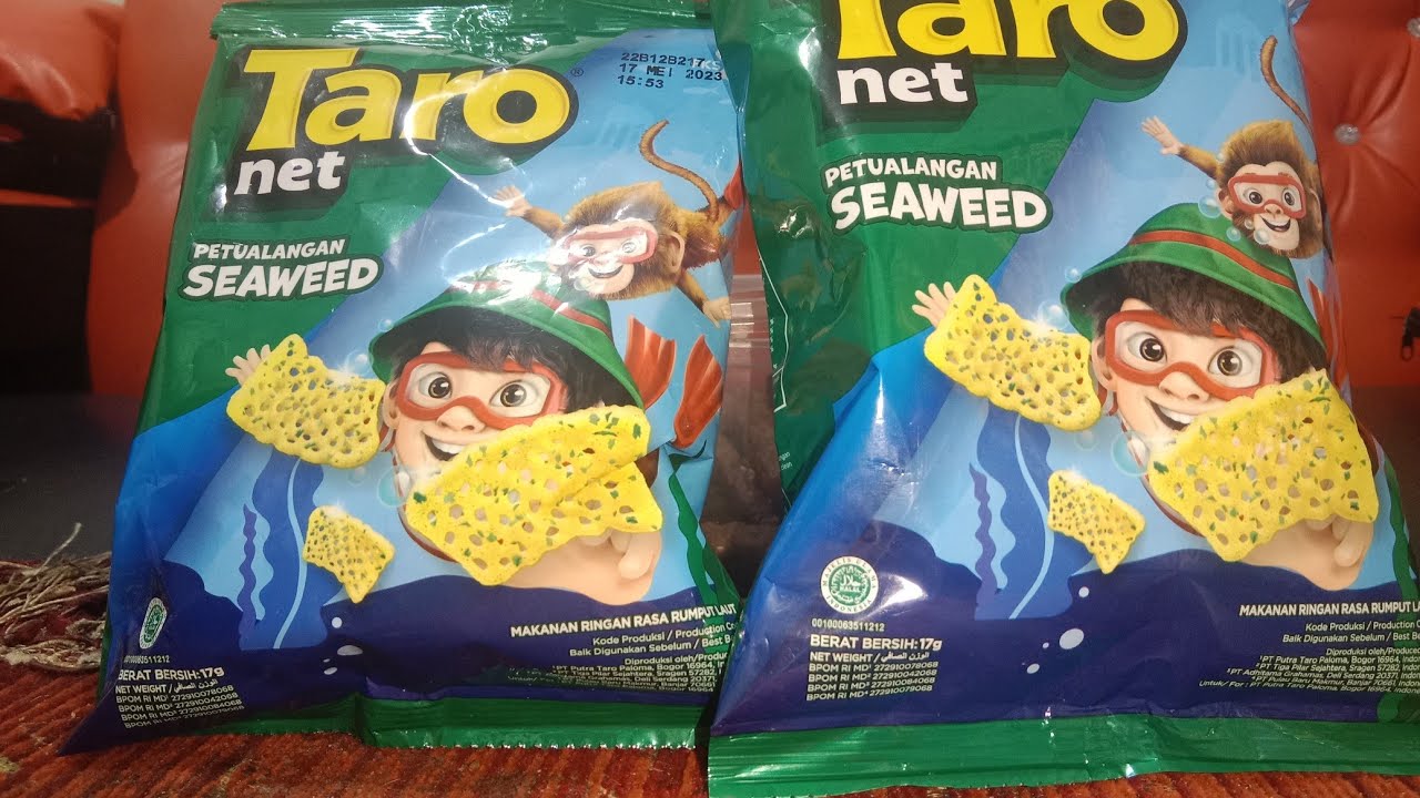 review snack taro net seaweed flavour || REVIEW TARO NET PETUALANGAN ...