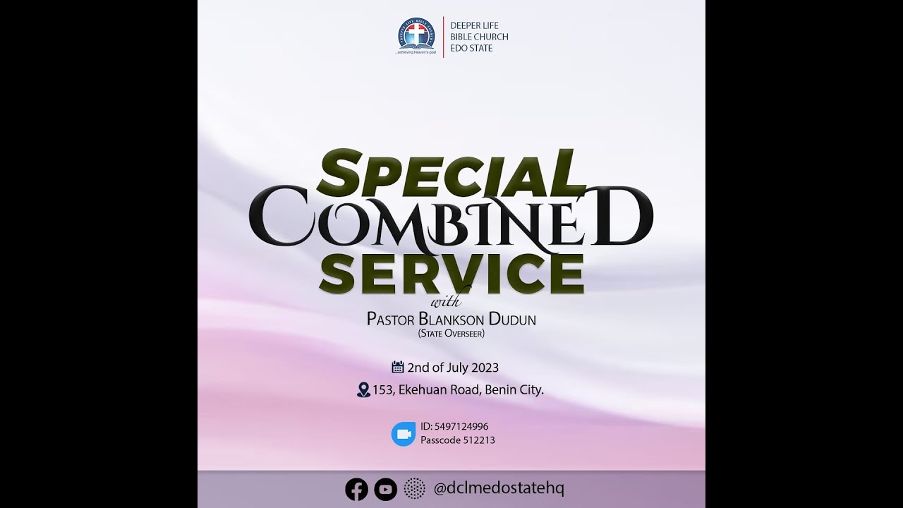 SUNDAY COMBINE SERVICE - YouTube