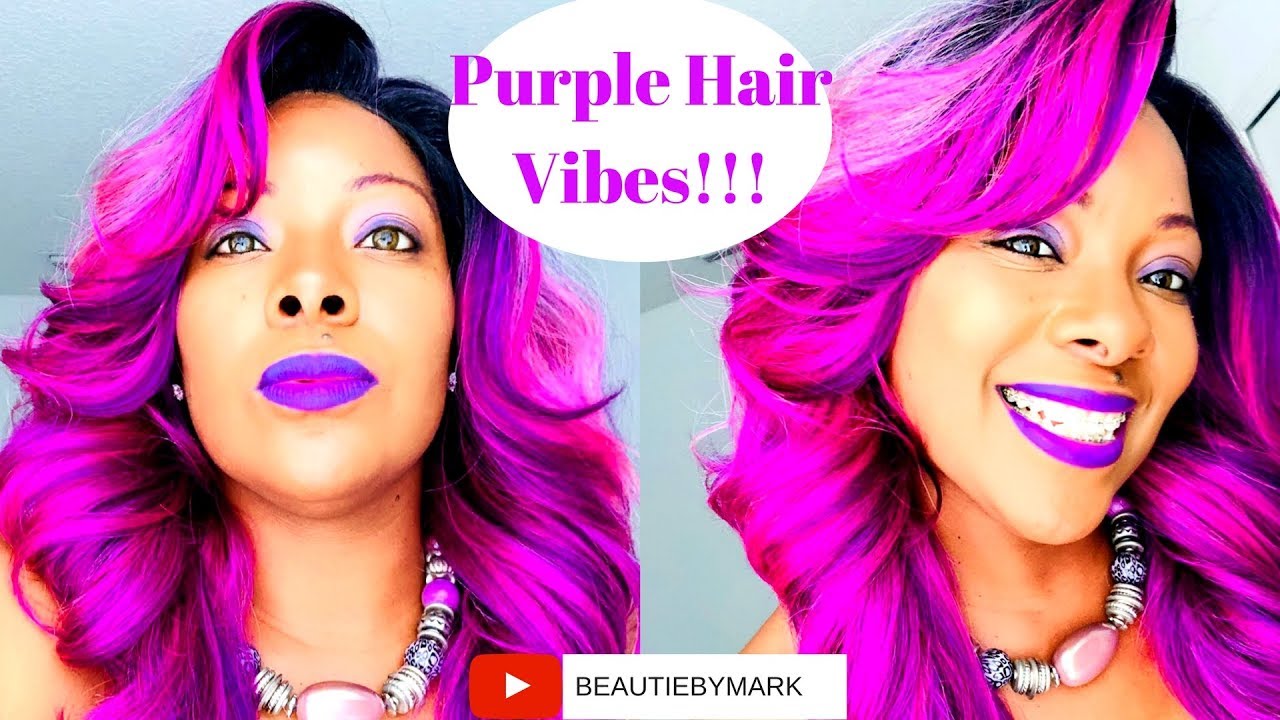 VIBRANT PURPLE HAIR | ZURY SIRI | WIGTYPES.COM - YouTube