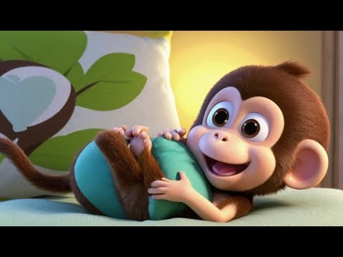Five Cheeky Monkeys at Bedtime | Fun Monkey Song for Kids | Bedtime ...