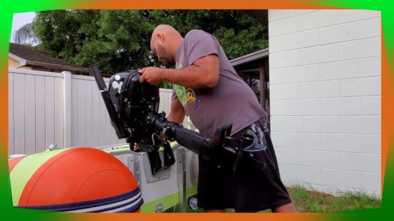 How to place your outboard motor in your inflatable boat - YouTube