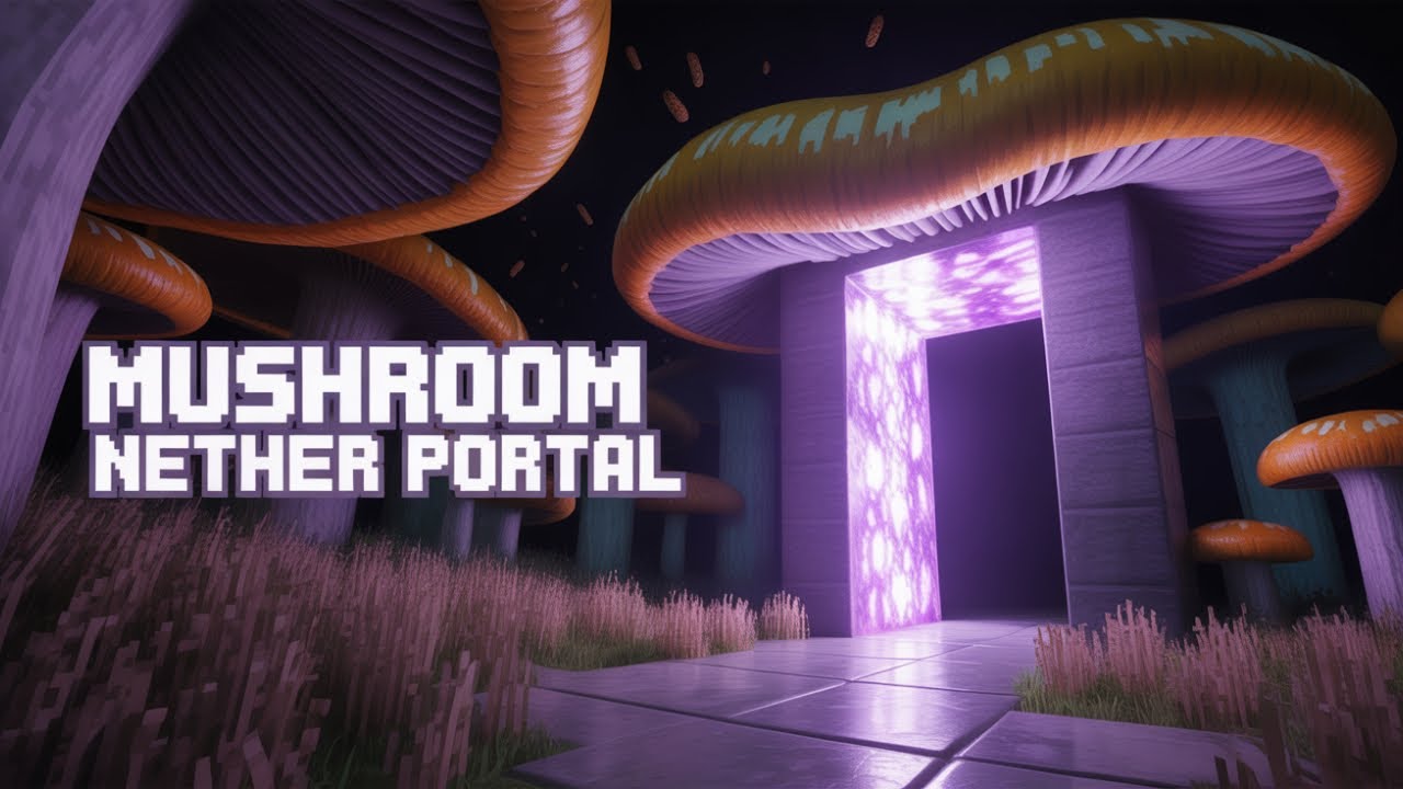 I built a Mushroom Nether Portal in Minecraft - YouTube