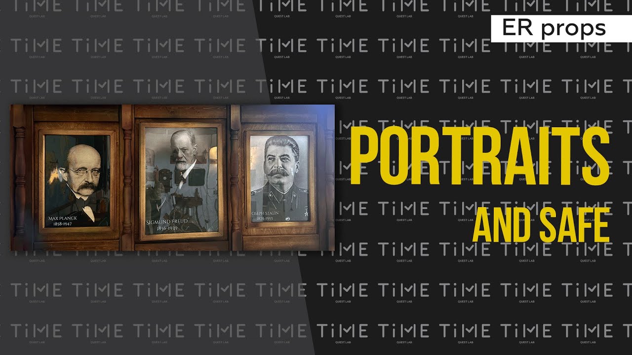 Portraits and safe. Escape room ASYLUM. Props for the escape room - YouTube