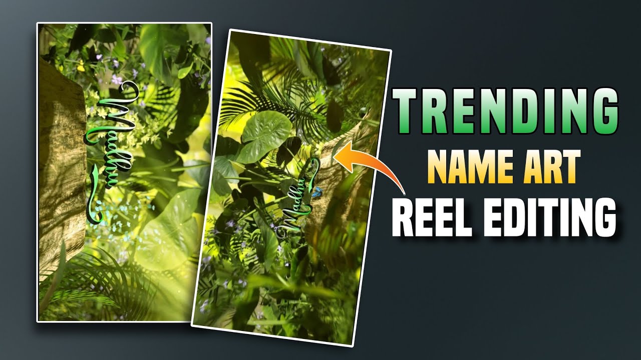 👌New Style Instagram trending Nature Name Art Video Editing in Telugu ...