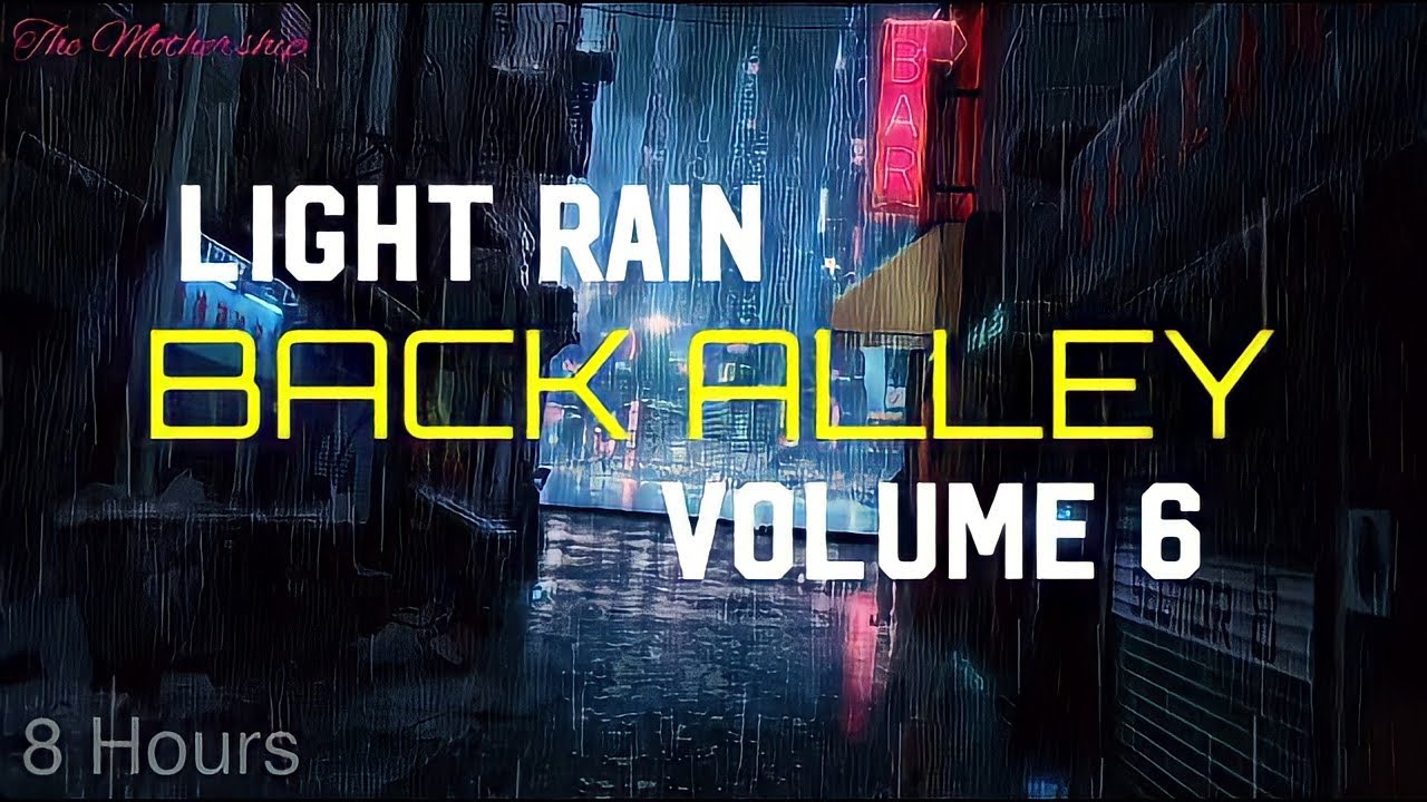 8 HOURS of Light Rain | Back Alley - YouTube
