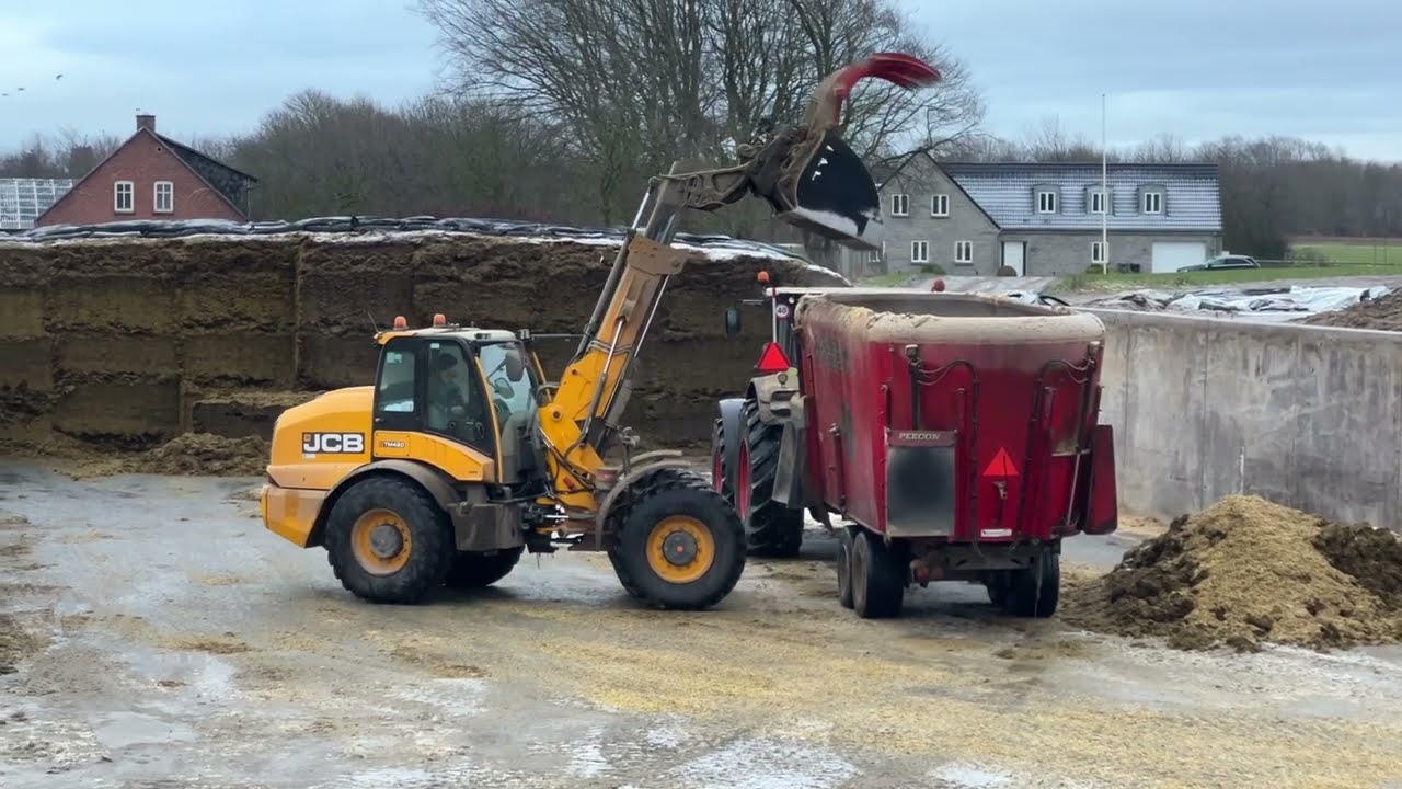 The newest tractors for the farm | Driving on the cow farm | Modern ...