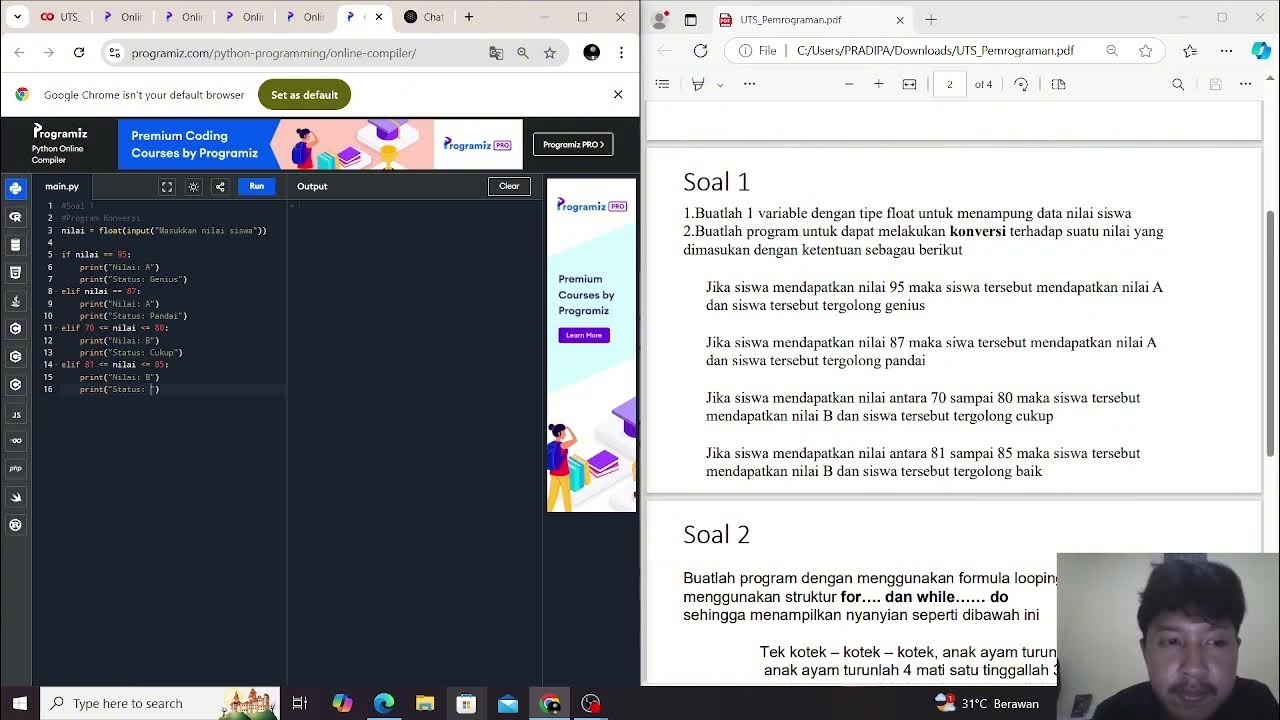 UTS BAHASA PYTHON PEMEROGRAMANA - YouTube