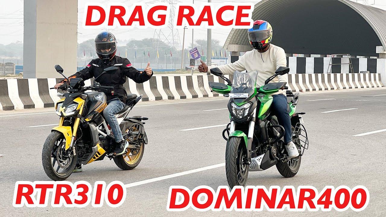 TVS Apache RTR 310 VS Dominar 400 DRAG Race 🔥 Aayush ssm - YouTube