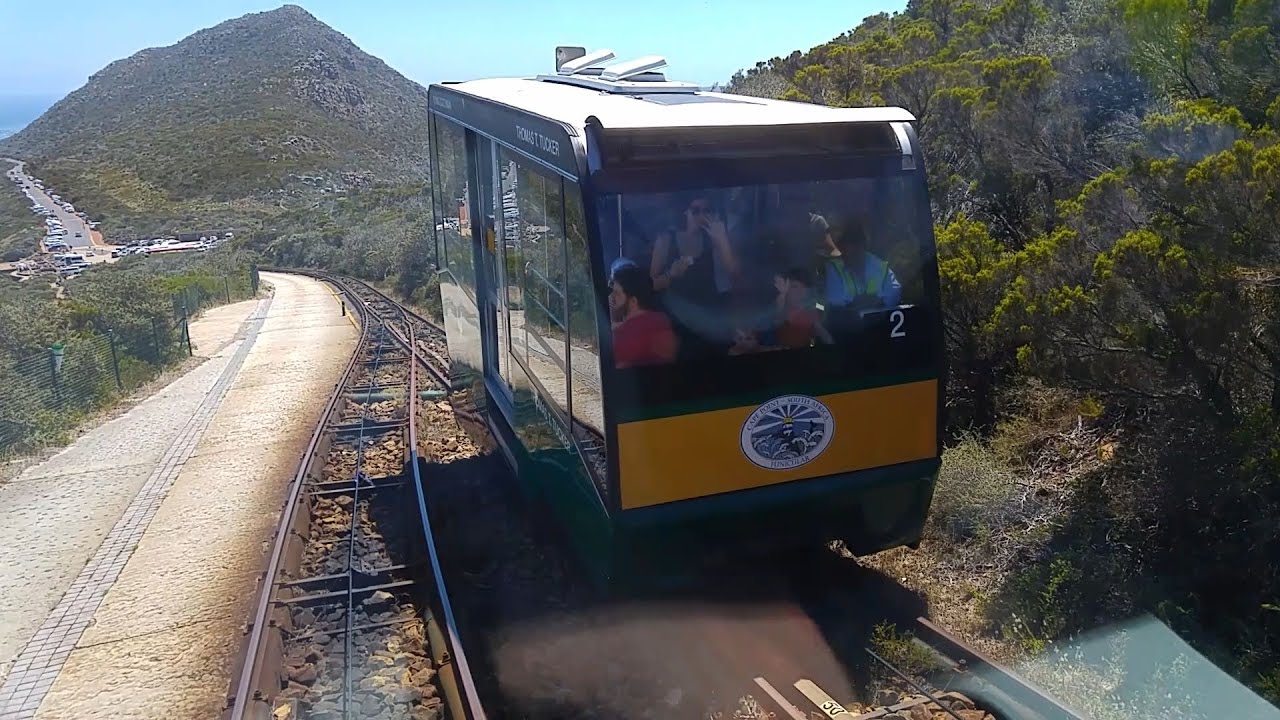 South Africa Cape Point funicular railway onboard - YouTube
