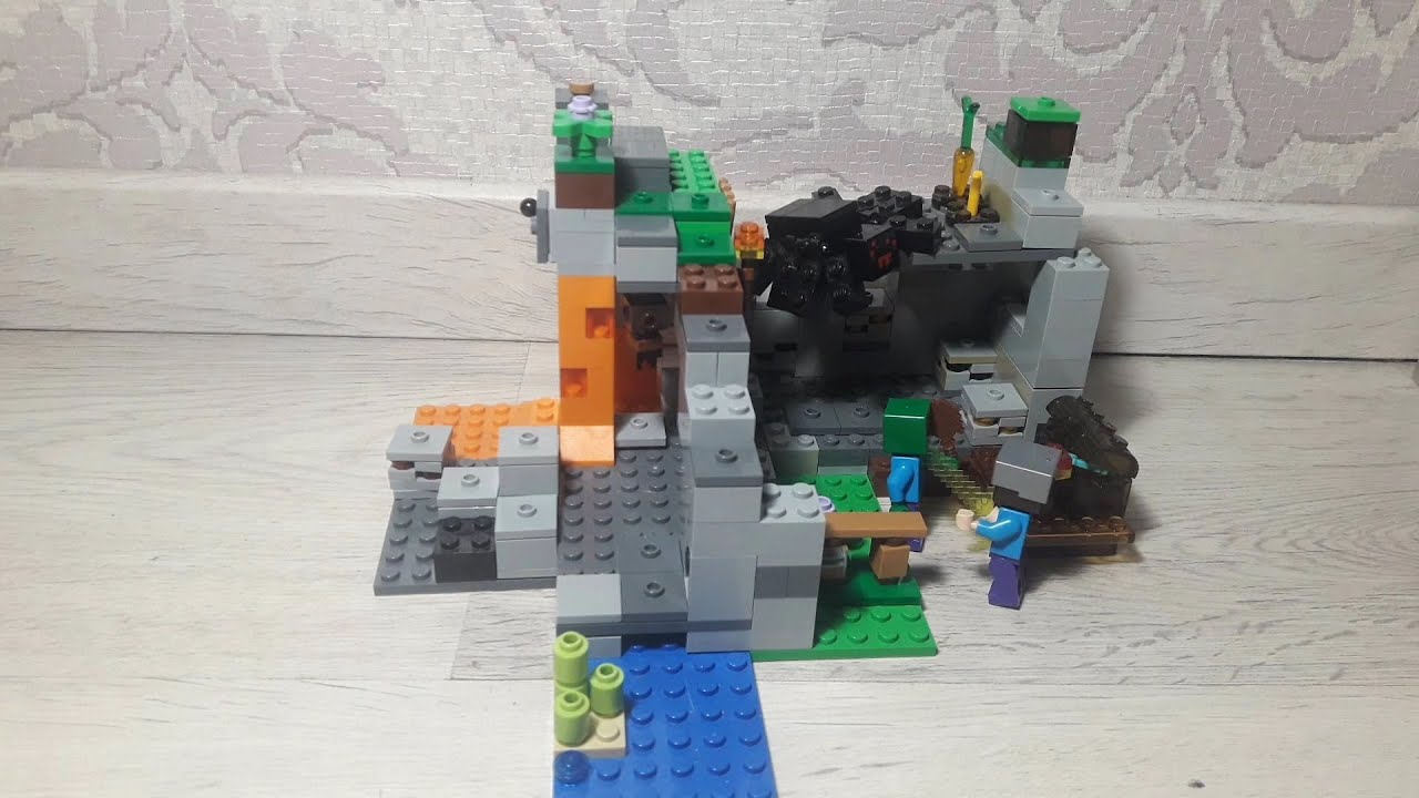 LEGO Minecraft-Dangerous cave - YouTube