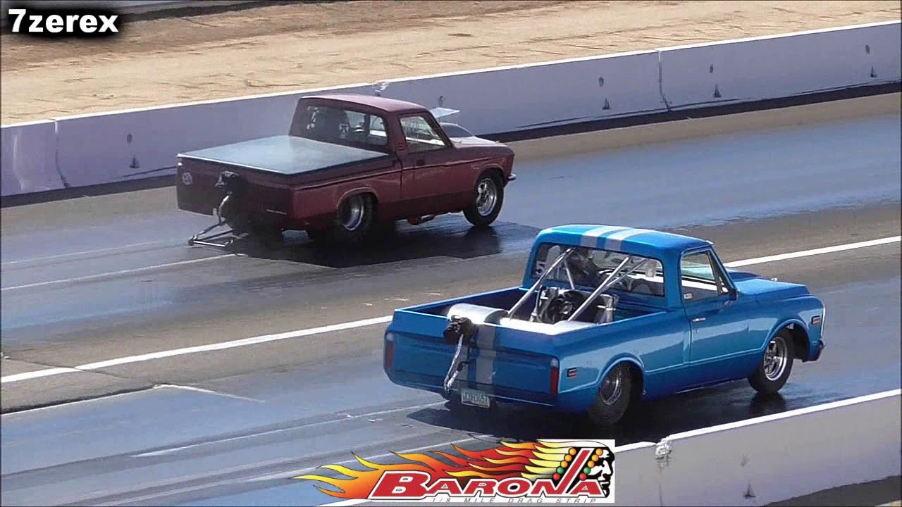 Boosted Blue C10 Drag Racing Barona Drag Strip 11-3-2018 - YouTube