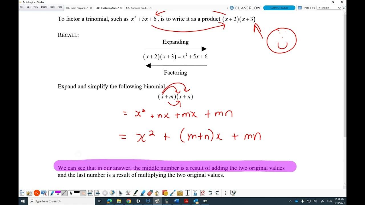 Video Lesson - Factoring Simple Trinomials - YouTube