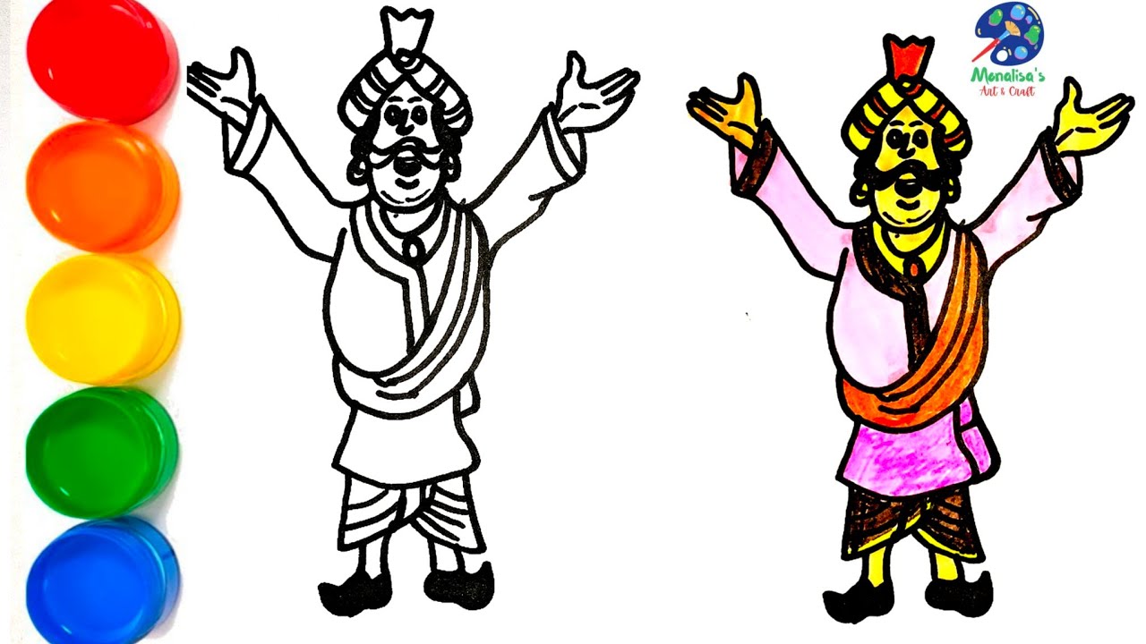 How to draw Raja Indravarma from chotta Bheem |step by step cartoon ...