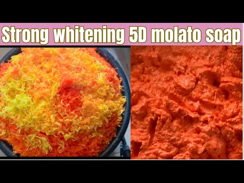 How to make strong whitening 5D molato soap - YouTube