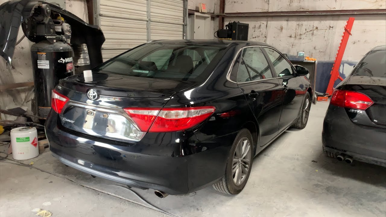 TAKING DELIVERLY ON MY WRECKED NOW REBUILT TOYOTA CAMRY FROM THE ...