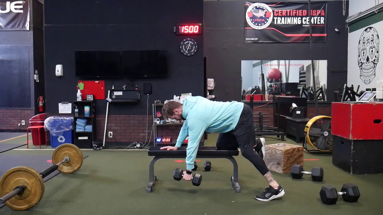 How to perform: Single arm DB row w/pause - YouTube