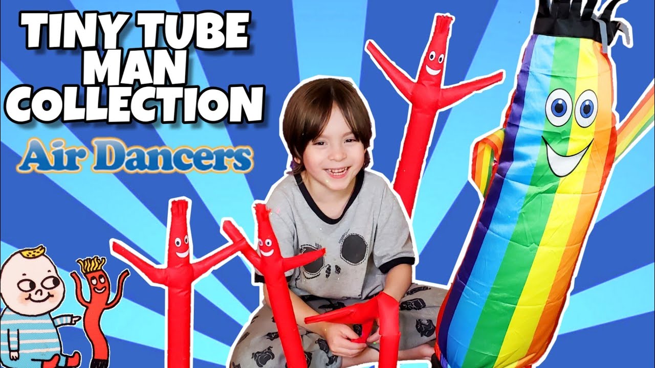 Tiny Inflatable TUBE MAN Collection! Be Careful with your fingers ...