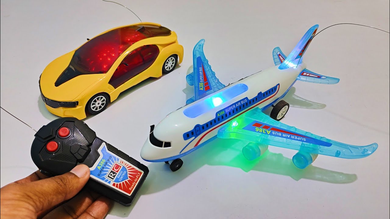 3d lights rc airbus a386 and remote wali car | Remote control rc car ...