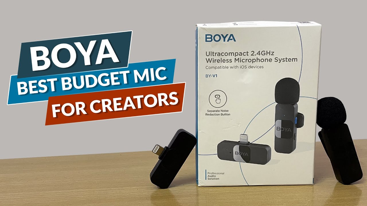 Best Budget Mic for Vlogging | Boya BY-V1 Microphone for IOS devices ...