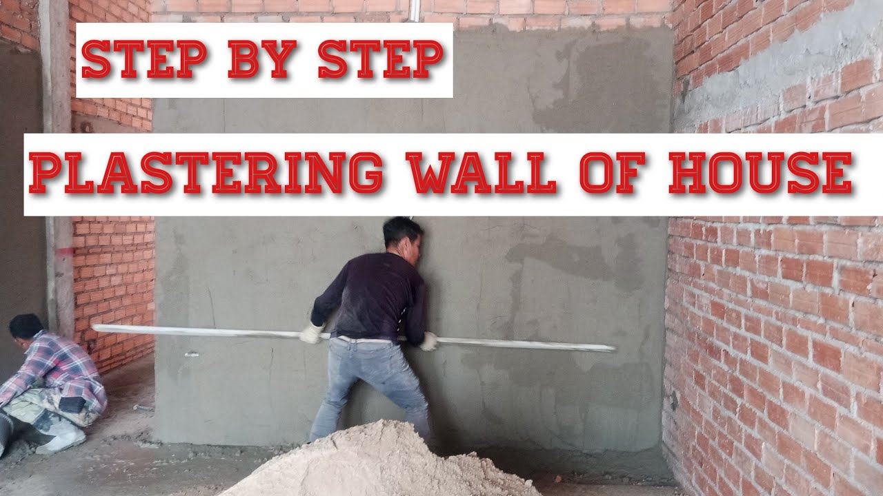 Amazing Process Work Of How To Plastering Wall Of House. - YouTube