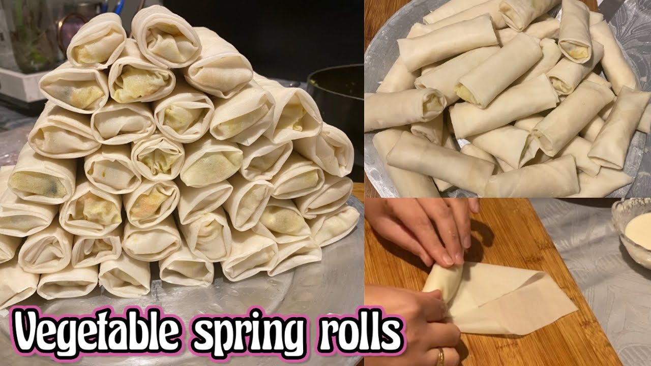 Vegetable spring rolls / Easy Homemade Veg Spring rolls / How to make ...