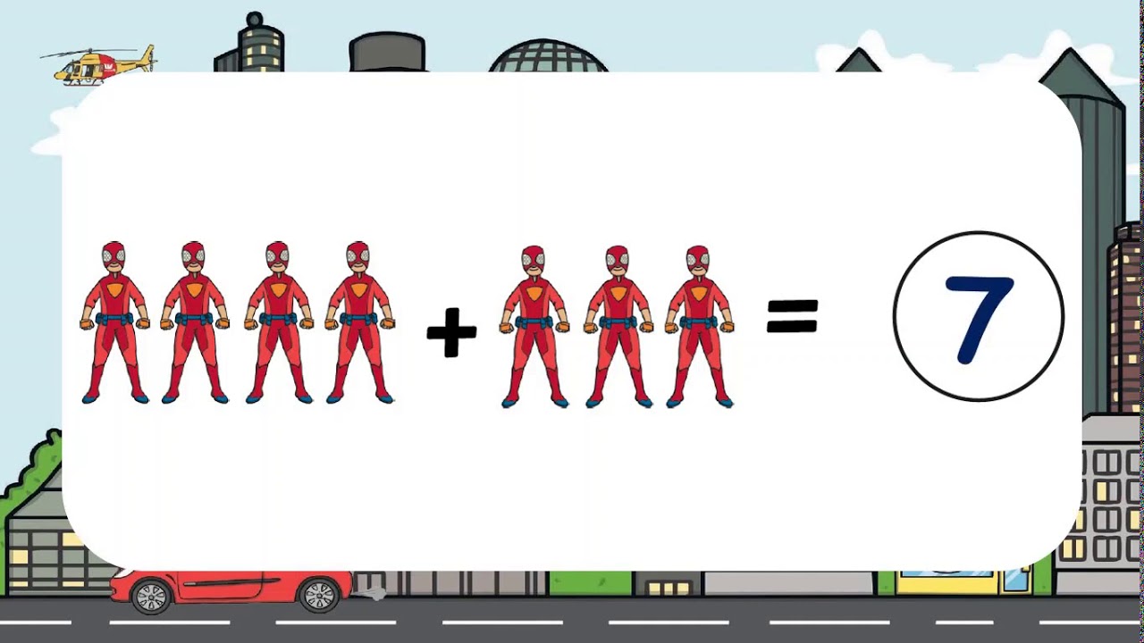 Kindergarten Math Addition to 10 - Superheroes - YouTube