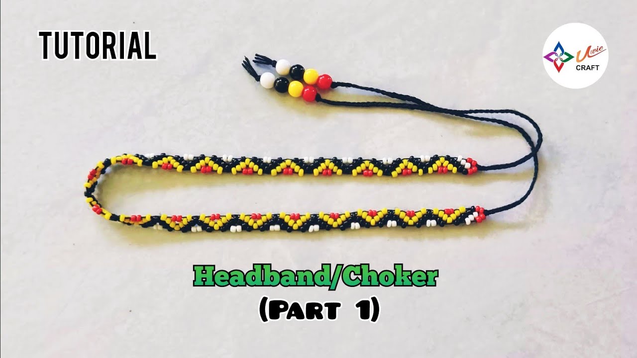 BEADING TUTORIAL: How to make Traditional Beaded Headband/Choker ...