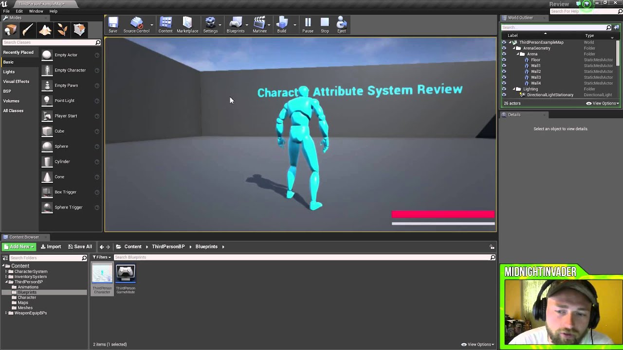 Unreal Engine 4 Character Attritbute System Review - YouTube