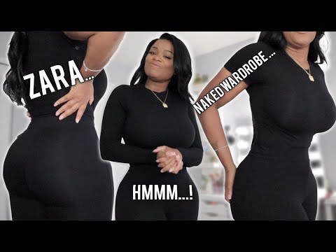 TRY-ON HAUL | ZARA & NAKED WARDROBE | Curvy women BASICS / SIMPLE TRY-ON HAUL | TIANNA SQUARREL