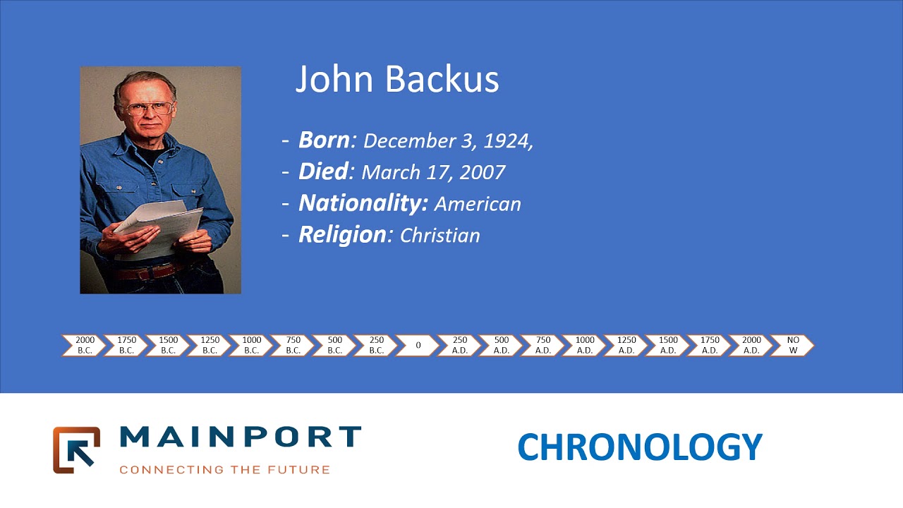 Scientist of the week: John Backus - YouTube