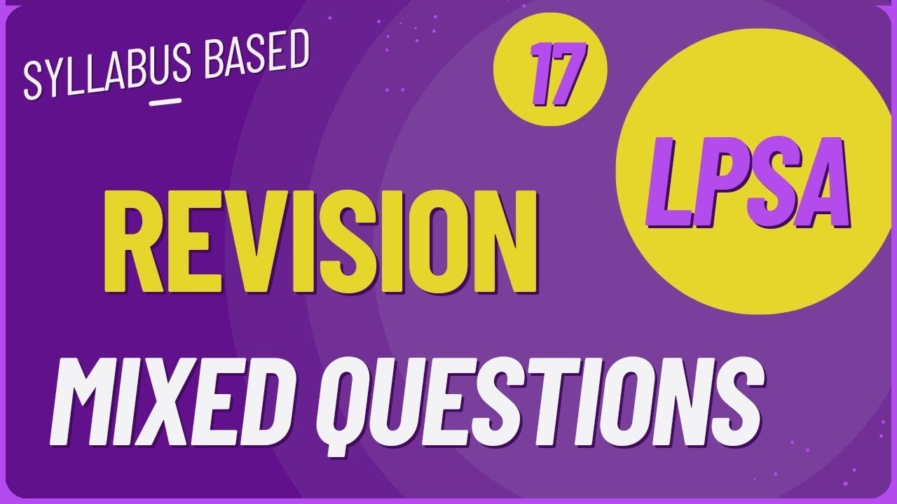 LPSA| REVISION| MIXED QUESTIONS| #lpup #2024 #psc - YouTube