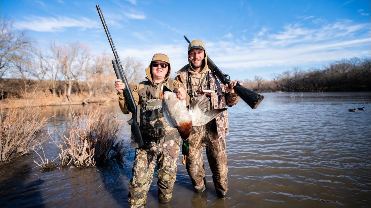 Shot A Very Special Banded Mallard On An Icy Hole Duck Hunt - YouTube