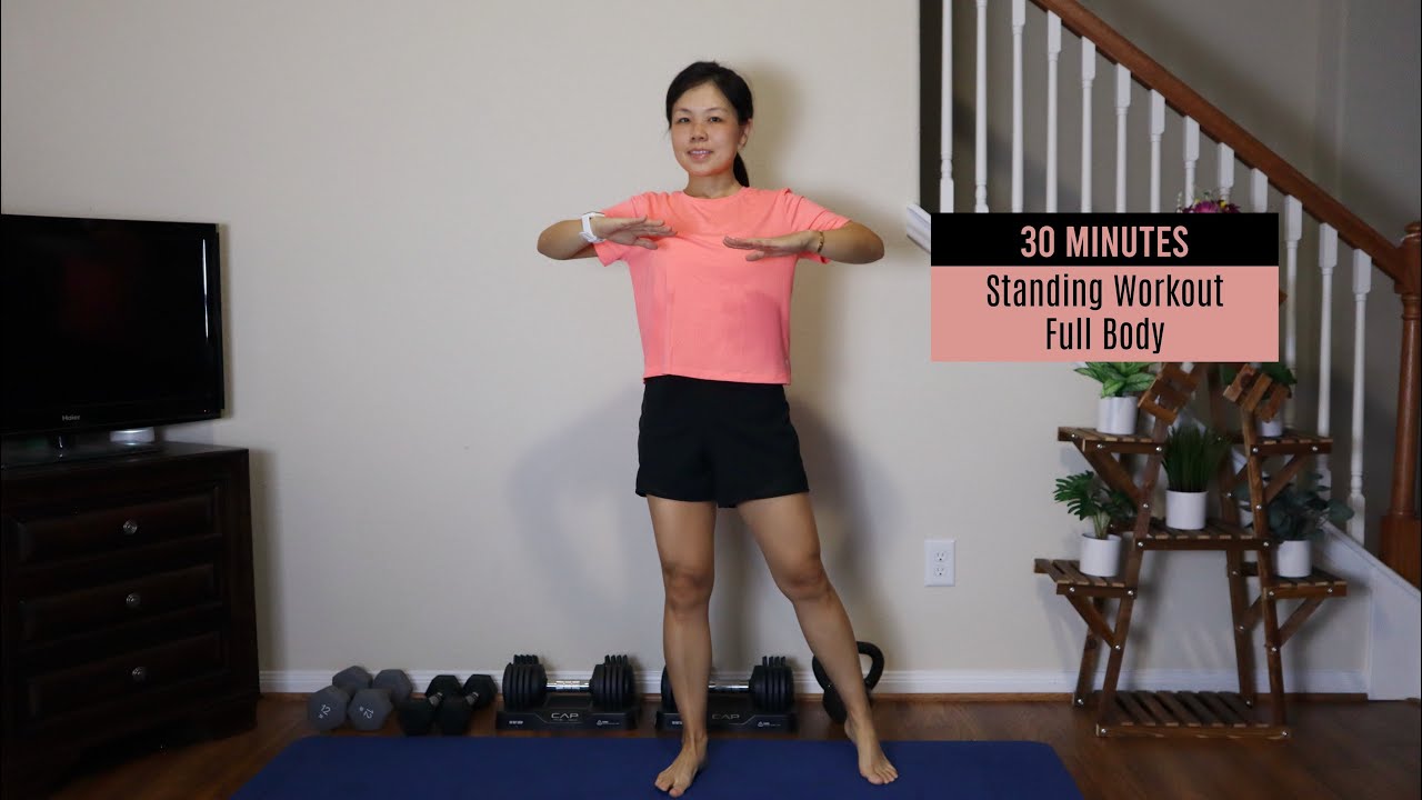 30Min All Standing Total Body Workout, No Jumping｜30分鐘，站姿全身訓練｜居家健身 At ...