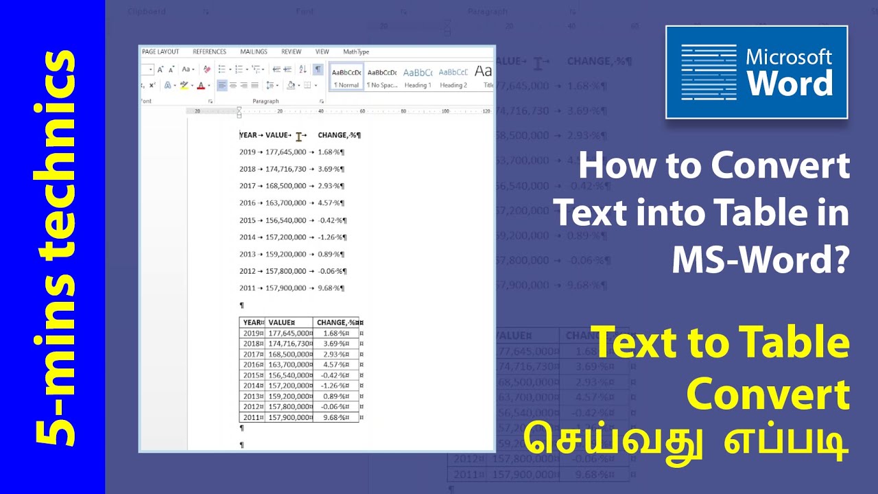 How To Convert Text Into Table In MS Word Using Tab Convert Text To Table In MS Word YouTube how-to-convert-text-into-table-in-ms-word-using-tab-convert-text-to-table-in-ms-word-youtube