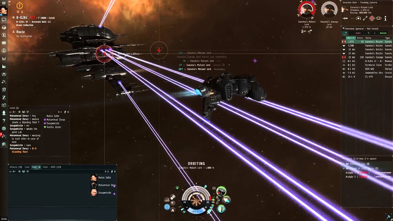 Taranis interceptor Vs Sansha belt rats - YouTube