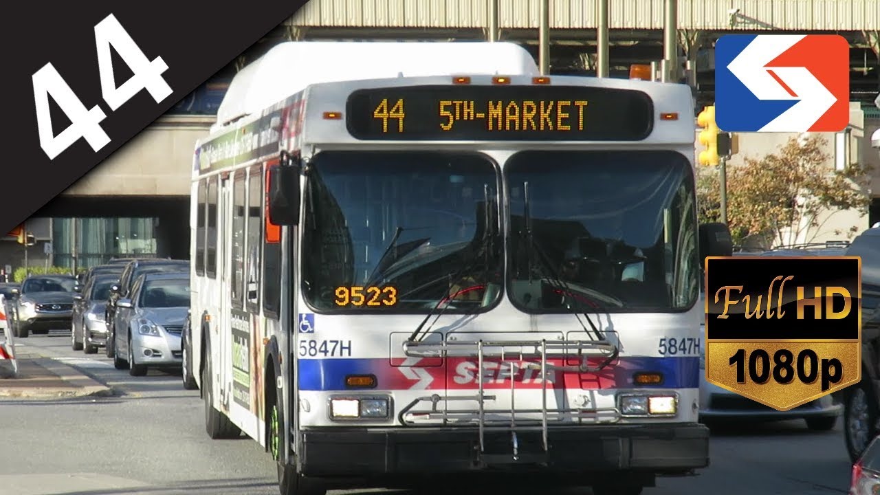 SEPTA Ride: 2004 New Flyer DE40LF #5847H on route 44 to Ardmore - YouTube