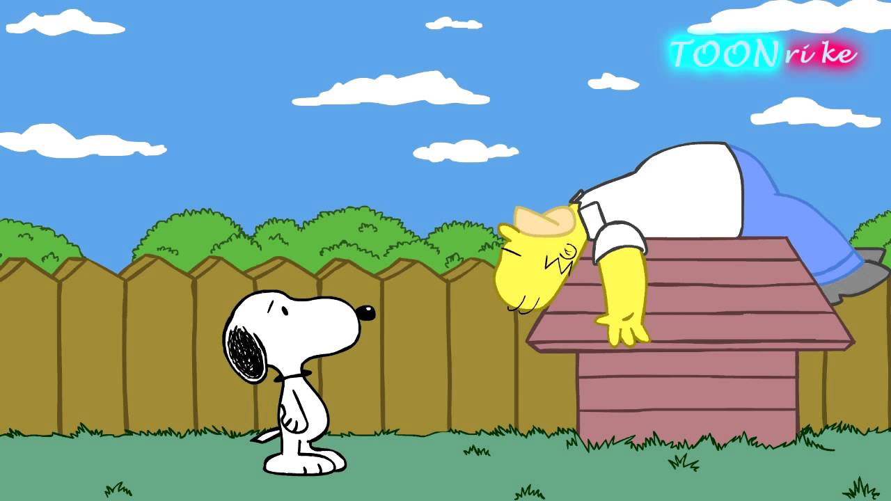 Snoopy conoce a Homero Simpson - YouTube
