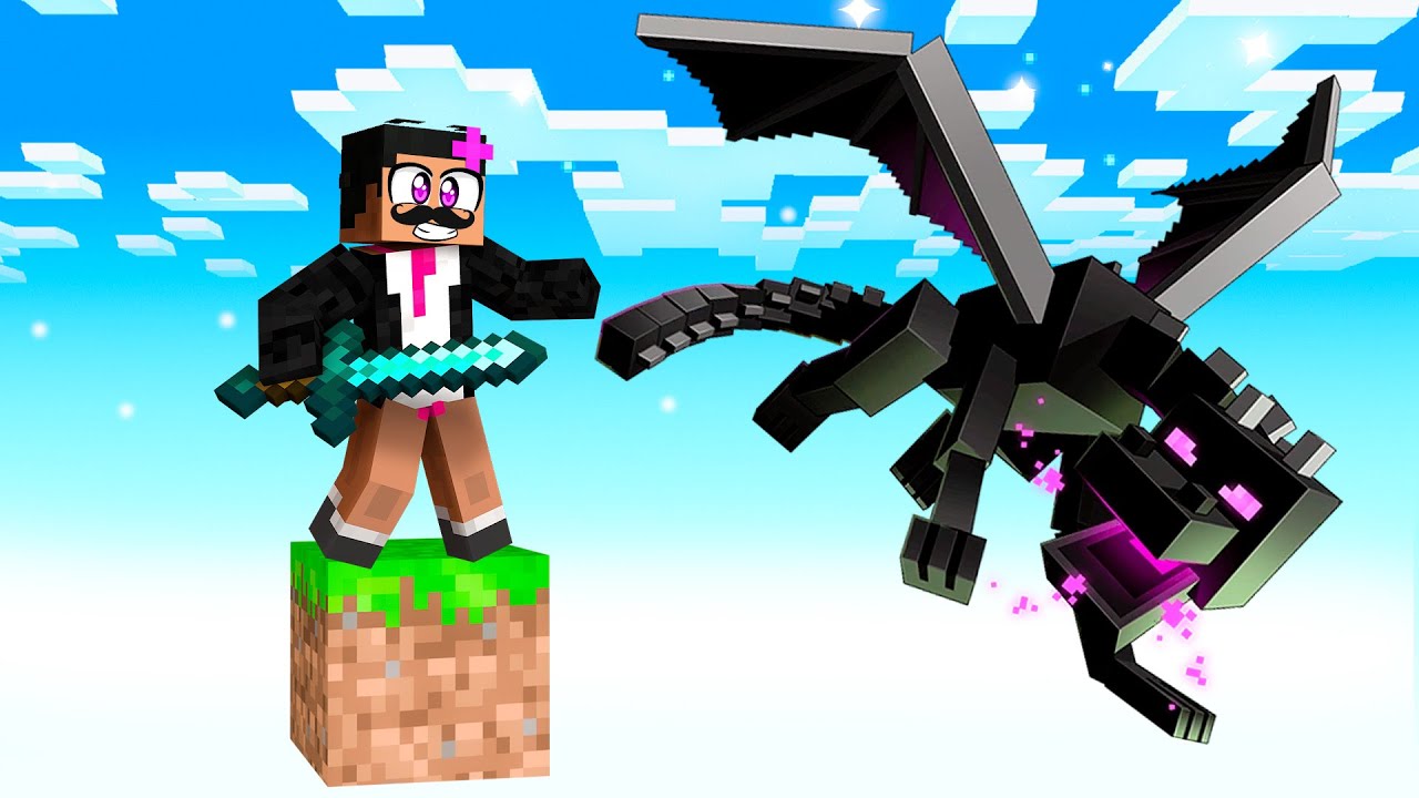 POKONAŁEM SMOKA NA JEDNYM BLOKU w MINECRAFT ANIME ONE BLOCK w ...