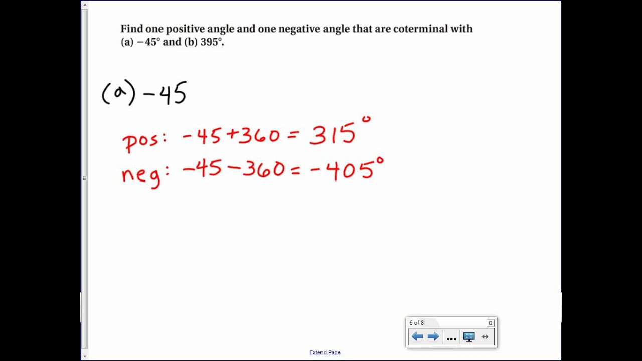 13 2 Angles on the Coordinate Plane and Radian Measure - YouTube