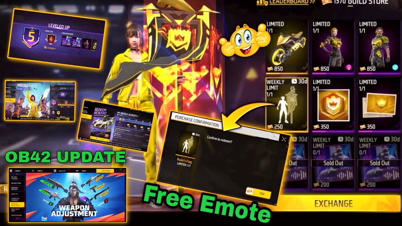 FREE FIRE OB42 UPDATE 🥳🤩 | FF NEW OB42 UPDATE | FF NEW UPDATE GUILD 2.0 ...