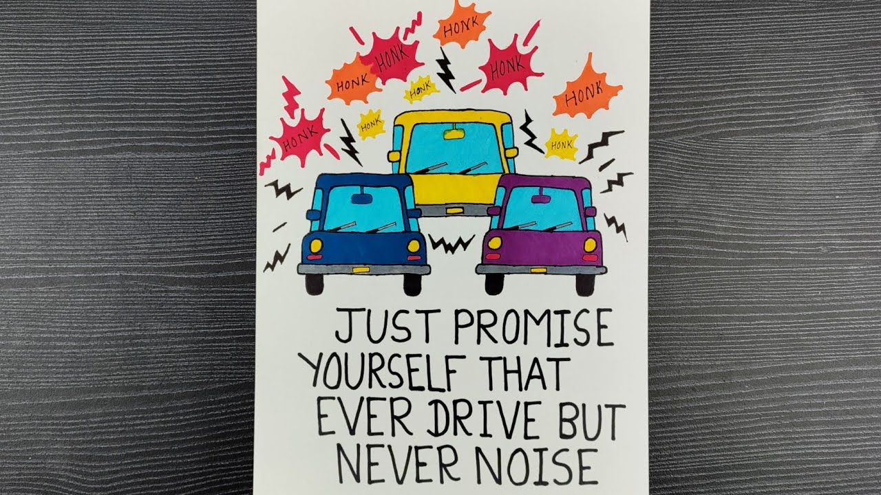 Noise Pollution Posters With Slogan