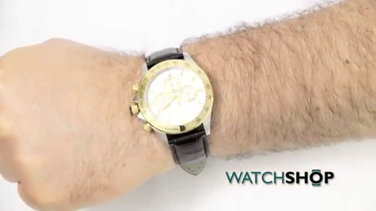 Hugo Boss Men's Chronograph Watch (1513174) - YouTube
