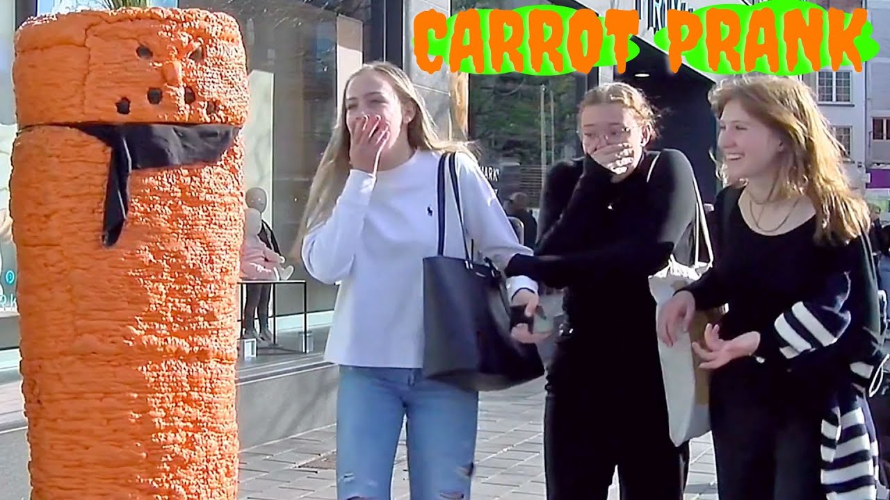 These girls didn't expect that ! Angry carrot prank ! - YouTube