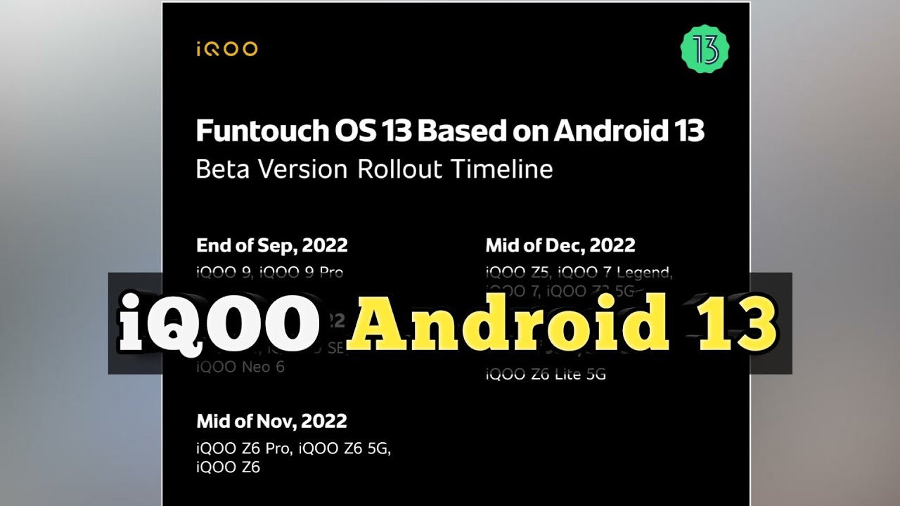 List Of iqoo Smarphones To Get Funtouch OS 13 Update || iqoo Devices To ...